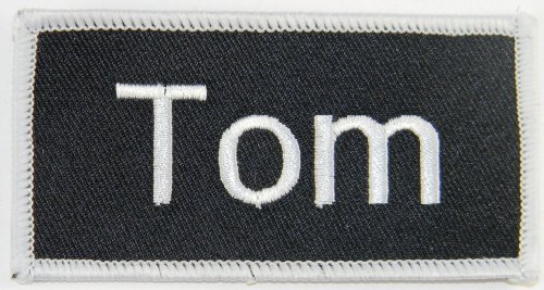 Cool-Patches Tom Name Tag Patch Uniform ID Work Shirt Badge Embroidered ...
