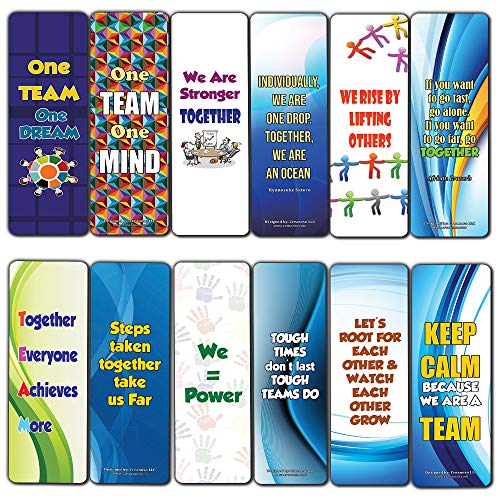 Creanoso Inspiring Teamwork Bookmarks for Kids (60-Pack) â€“ Premium ...