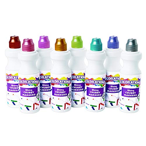 Colorations Dabber Markers, Washable, 8 Shiny Bright Colors, Dot ...