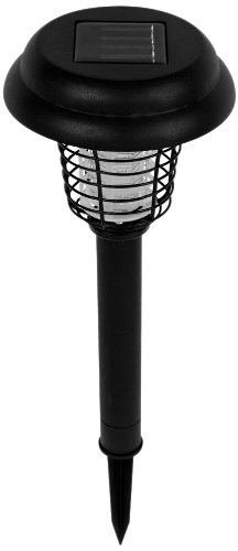 Pure Garden Solar Powered Light, Mosquito and Insect Bug Zapper-LED/UV ...