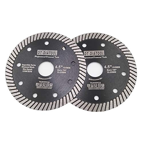 DT-DIATOOL 4.5 Inch Super Thin Turbo Diamond Saw Blade Pack of 2 ... DT-DIATOOL 4.5 Inch Super Thin Turbo Diamond Saw Blade Pack of 2 ...
