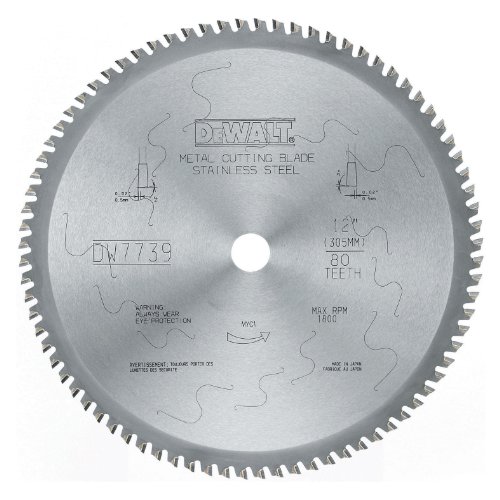 DEWALT 80 Teeth Stainless Steel Metal Cutting 1-Inch Arbor, 12-Inch for ...