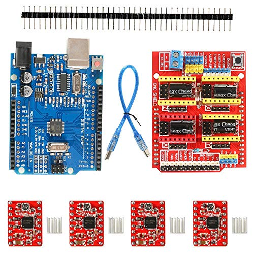 Organizer CNC Shield Expansion Board V3.0 +UNO R3 Board + A4988 Stepper ...