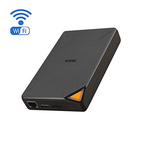 SSK 2TB Portable NAS External Wireless Hard Drive with Own Wi-Fi ...
