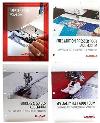 Janome Sewing Machine Presser Foot Workbook with Free Motion Presser ...