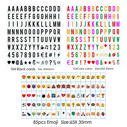Sanyan 293 Black & Color Letters, Numbers, Emojis & Symbols for Use ...