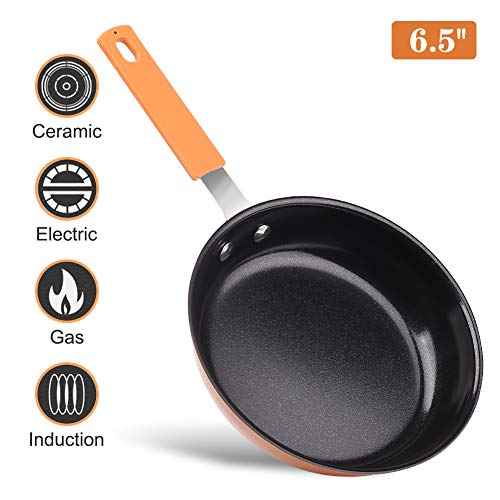 KYTD Nonstick Small Egg Frying Pan 6.5 Inches Chef Pan Mini Size ...