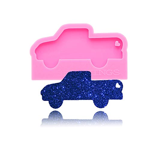 Justhwua PICK-UP MINIVAN Car Shaped Keychain Silicone Mold with Hole ...