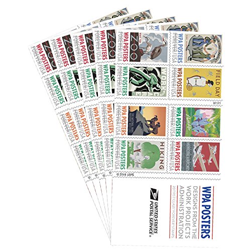 USPS WPA Posters book of 20 Forever USPS Postage Stamp Work Projects ...