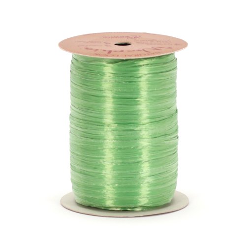 Berwick Offray Green Celadon Raffia Ribbon, 1/4'' Wide, 100 Yards
