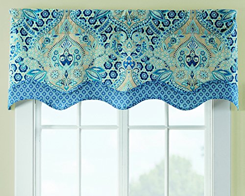Waverly WAVERLY Valances for Windows - Moonlit Shadows 52" x 18" Short ...