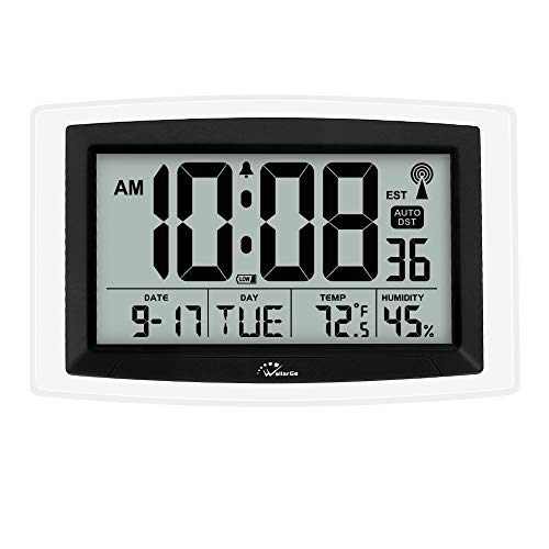 WallarGe Atomic Wall Clock, Battery Operated Digital Wall Clock, Self ...