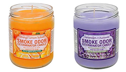 Smoke Odor Exterminator Candle Orange Lemon Splash 13 Oz with 13 Oz ...