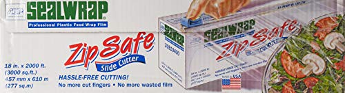Sealwrap Cling Classic Zip Safe Plastic Wrap, 18" Wide by 2000' Length ...