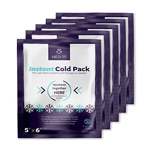 Medi 55 Instant Cold Packs - Pack of 24 (5" x 6") Disposable Cold ...
