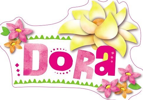 WiggleWalls 5 Inch Dora The Explorer Name Text Removable Peel Self ...