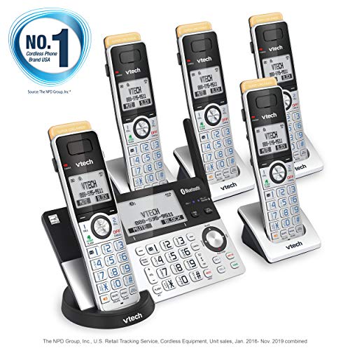 VTech IS8151-5 Super Long Range 5 Handset DECT 6.0 Cordless Phone for ...