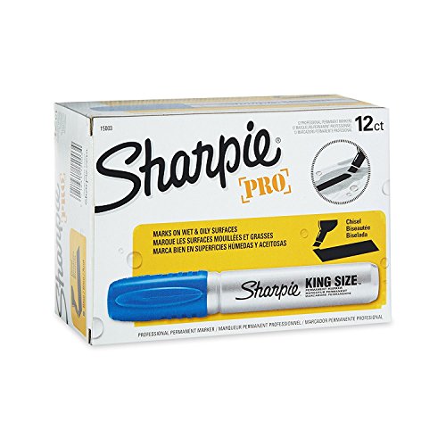 Sharpie Chisel Tip Sharpie Pro Permanent Markers, King Size Blue 24-Count