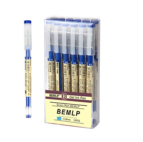 BEMLP Gel Ink Pen Extra Fine Point Pens Ballpoint Pen 0.35mm Blue For ...