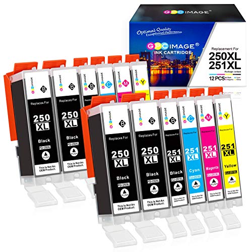 GPC Image Compatible Ink Cartridge Replacement for Canon 250XL 251XL to ...
