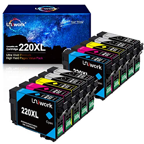 RWQZKRK Uniwork Remanufactured Ink Cartridge Replacement for Epson 220 ...