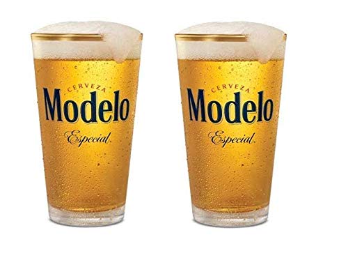 Modelo Signature Gold Rimmed Pint Glass - Set of 2
