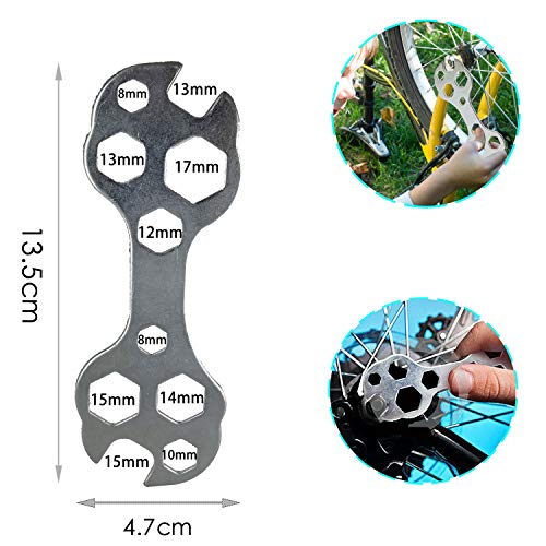 Dogxiong 10 in 1 Porous Hexagon Wrench Metal Steel Multifunction Wrench ...