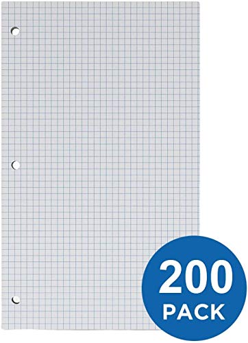 1InTheOffice Mini Binder Graph Paper, 3 Hole Small Graph Paper, 5.5 x 8 ...