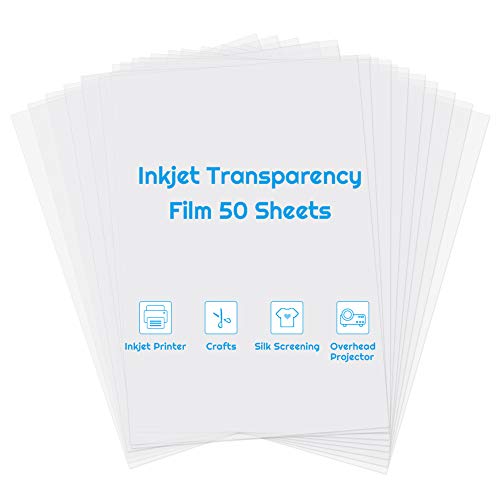 Anezus Inkjet Transparency Paper Sheets, Anezus 50 Pack Printable ...