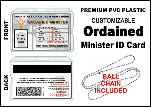 Innovative ID Cards Ordained Minister ID Card - Custom with Your Photo ...