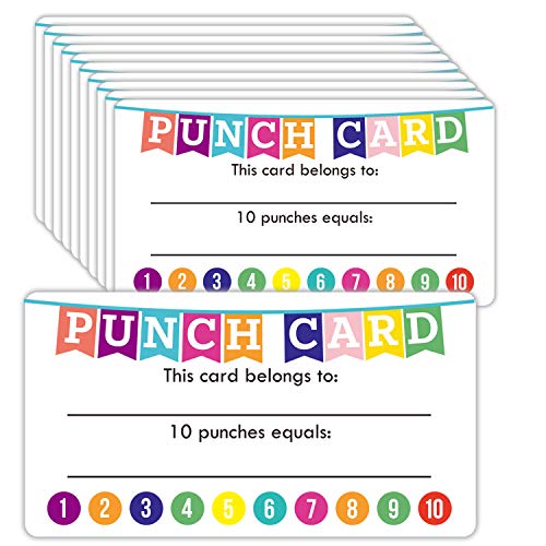 Teacher Punch Cards 200 Pack X Inch) Incentive Behavior, 55% OFF