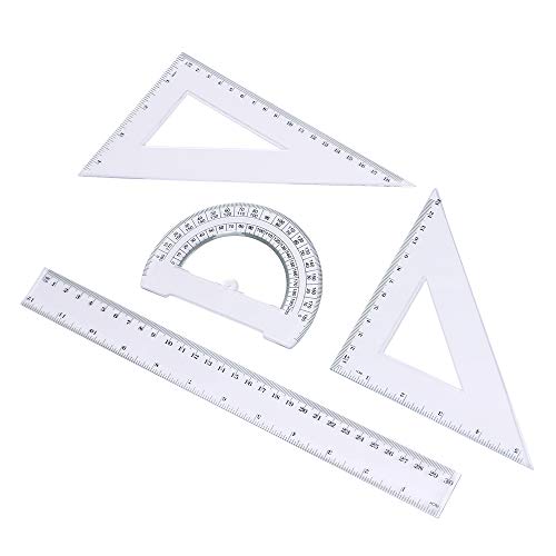 Eagle Math Geometry Tools, 4 Pieces-Set, Includes Linear Ruler ...