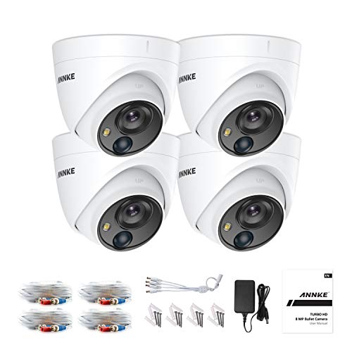 ANNKE 5MP Wired Add-on Security Camera with White Visual Light Alarm ...