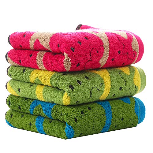 Pidada Hand Towels Set of 3 100% Cotton Strawberry Pattern Absorbent ...