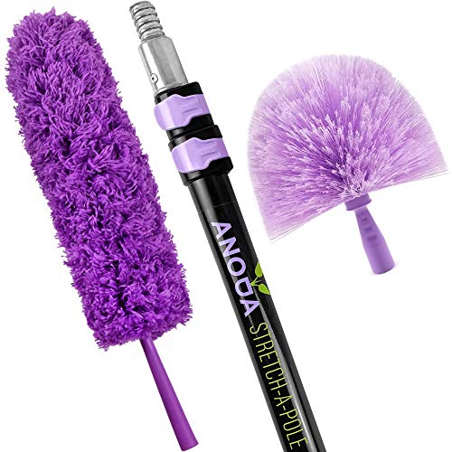 ANODA Cobweb Dusters for Cleaning Set and 12ft Telescoping Pole ...