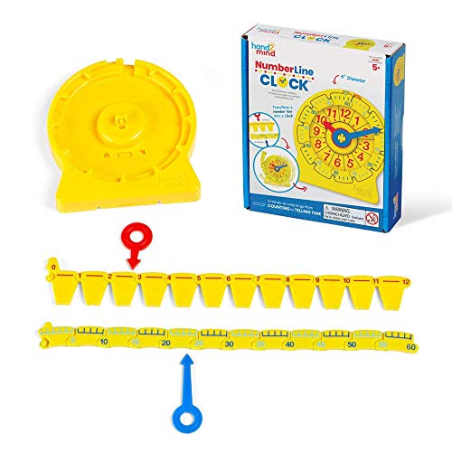 hand2mind Number Line Clock for Kids, Math Manipulatives for Counting ...