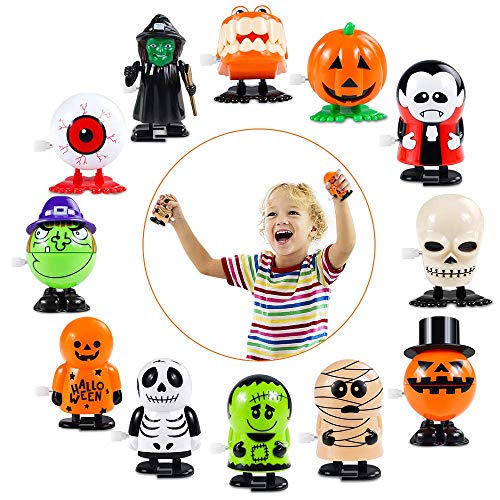 PASTACO Halloween Wind Up Toys, 12 Pack Assorted Small Toys For Kids ...