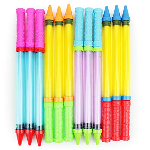 Boley Crayon Water Blasters - 12 Pack Pump Action Long Range Water Guns ...