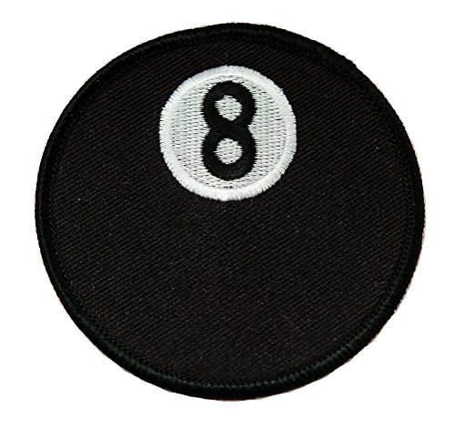 Cypress Eight Ball Embroidered Billiards Patch 8-Ball Pool Iron-On Emblem