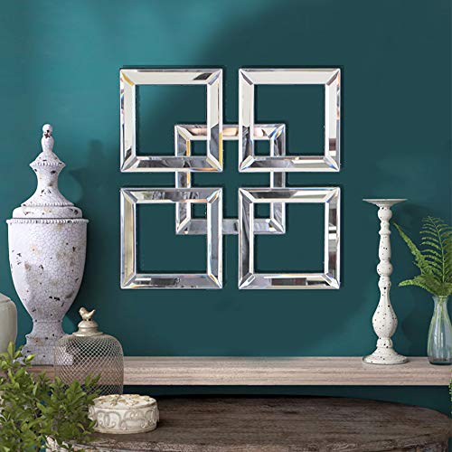 qmdecor Square Mirrored Wall Decor Decorative Mirror 12x12 inches ...
