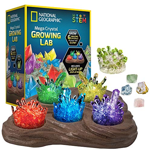 NATIONAL GEOGRAPHIC Mega Crystal Growing Lab â€“ Grow 6 Vibrant ...