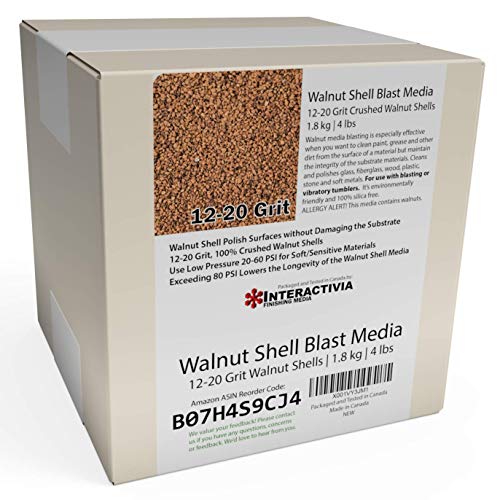 Interactivia Finishing Media 1.8 kg or 4 lb Ground Walnut Shell Media ...