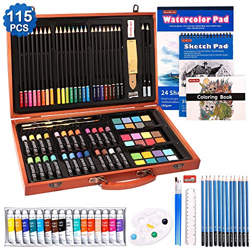 Shuttle Art 115 Piece Deluxe Art Set, Shuttle Art Art Supplies in ...