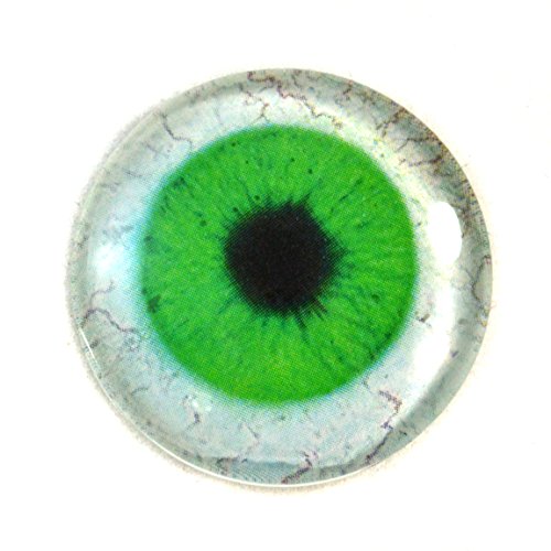 Megan's Beaded Designs Green Human Glass Eye Single 25mm Eyeball with ...