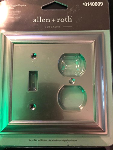 allen + roth Cosgrove 2-Gang Satin Nickel Double Toggle/Duplex Wall Plate allen + roth Cosgrove 2-Gang Satin Nickel Double Toggle/Duplex Wall Plate