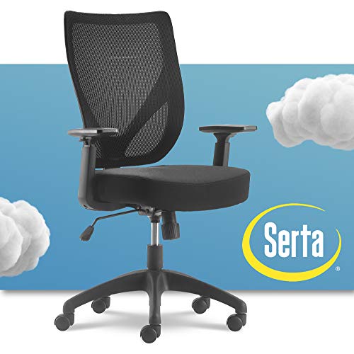 Serta Production Office Chair with Nylon Base Adjustable Ergonomic ...