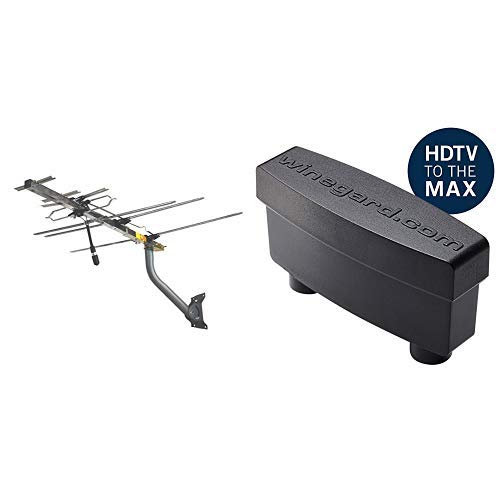 Winegard YA-7000 TV Antenna with Mount and HDTV/Antenna Amplifier ...