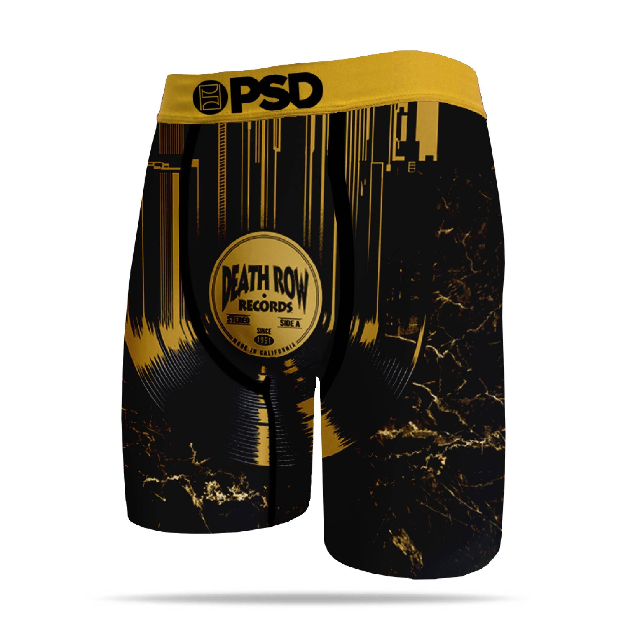 PSD Underwear Men's PSD Black DR Gold Records Boxer Briefs