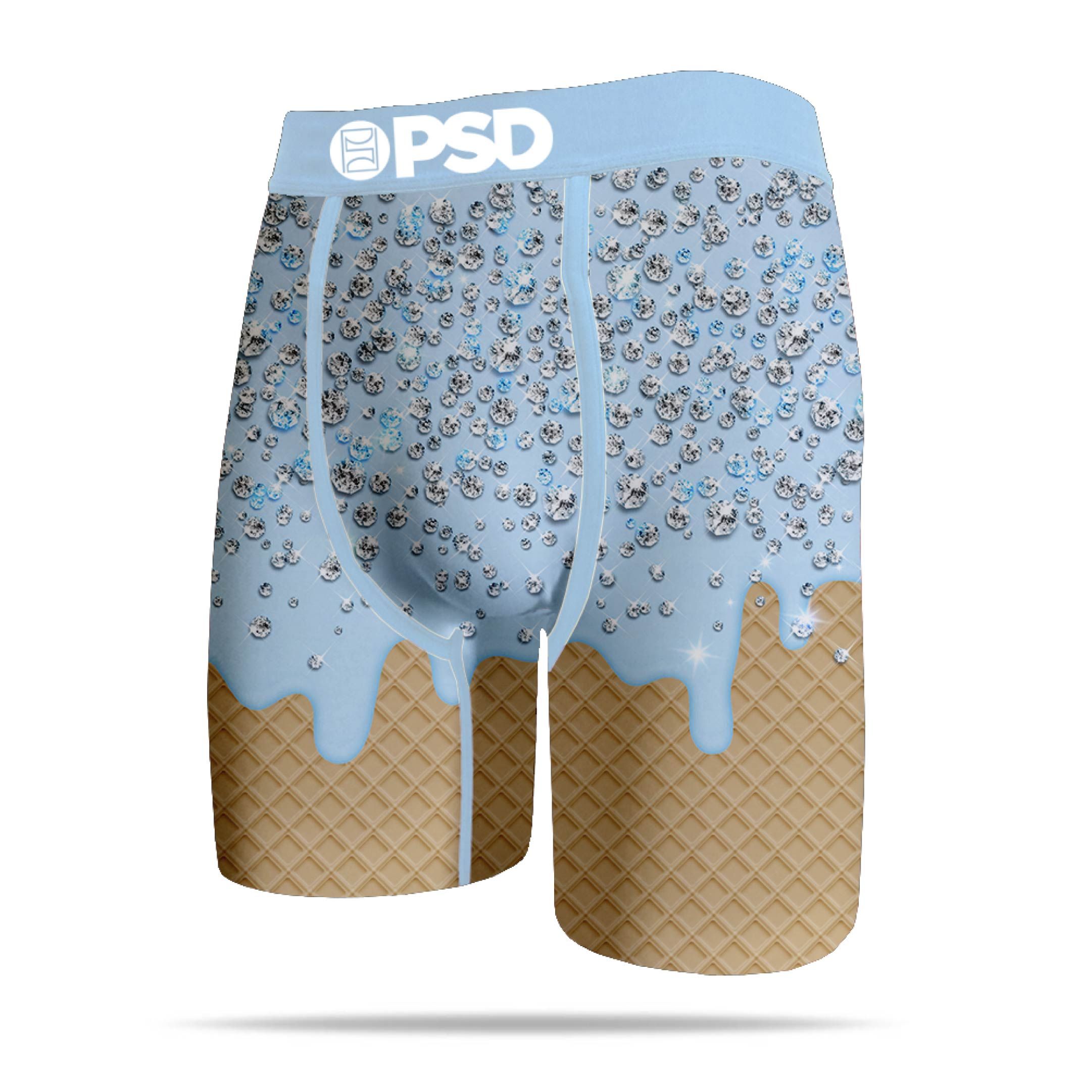 PSD Underwear Men's PSD Blue Ice Cream Drip Boxer Briefs