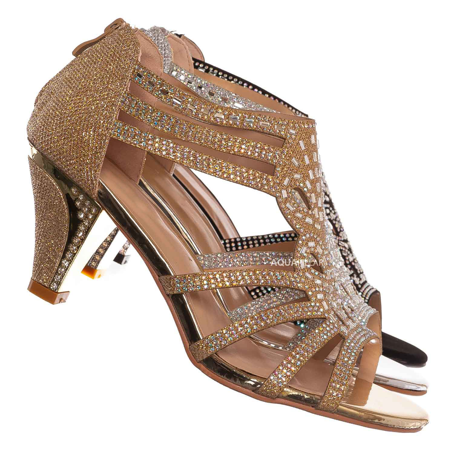 Forever Link Rhinestone Crystal High Heel Sandal - Women Glitter Dress ...